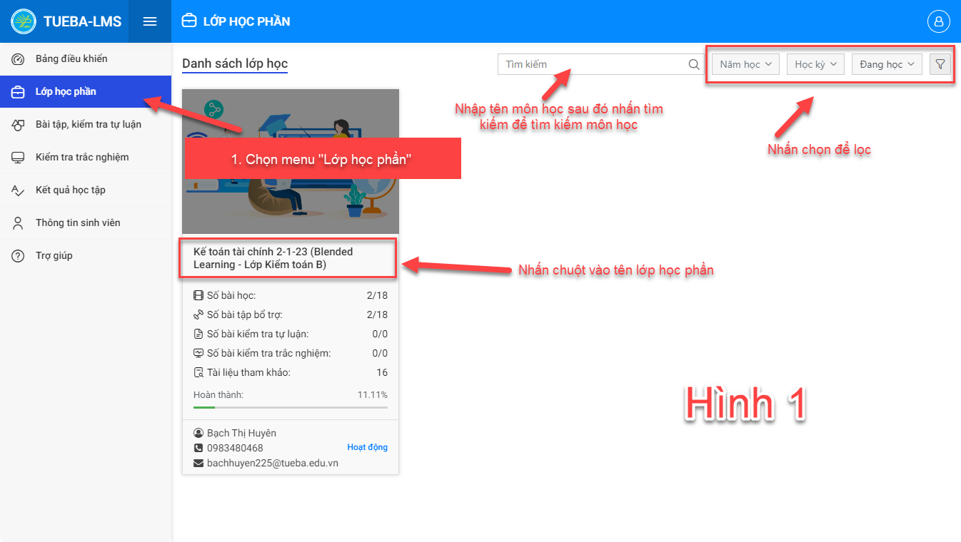 Lms V2 Hướng Dẫn Sinh Viên Thao Tác Trên Lớp Học Phần Trung Tâm